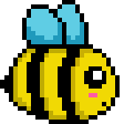 Bee Pixel Art by Jacek Jabluszko