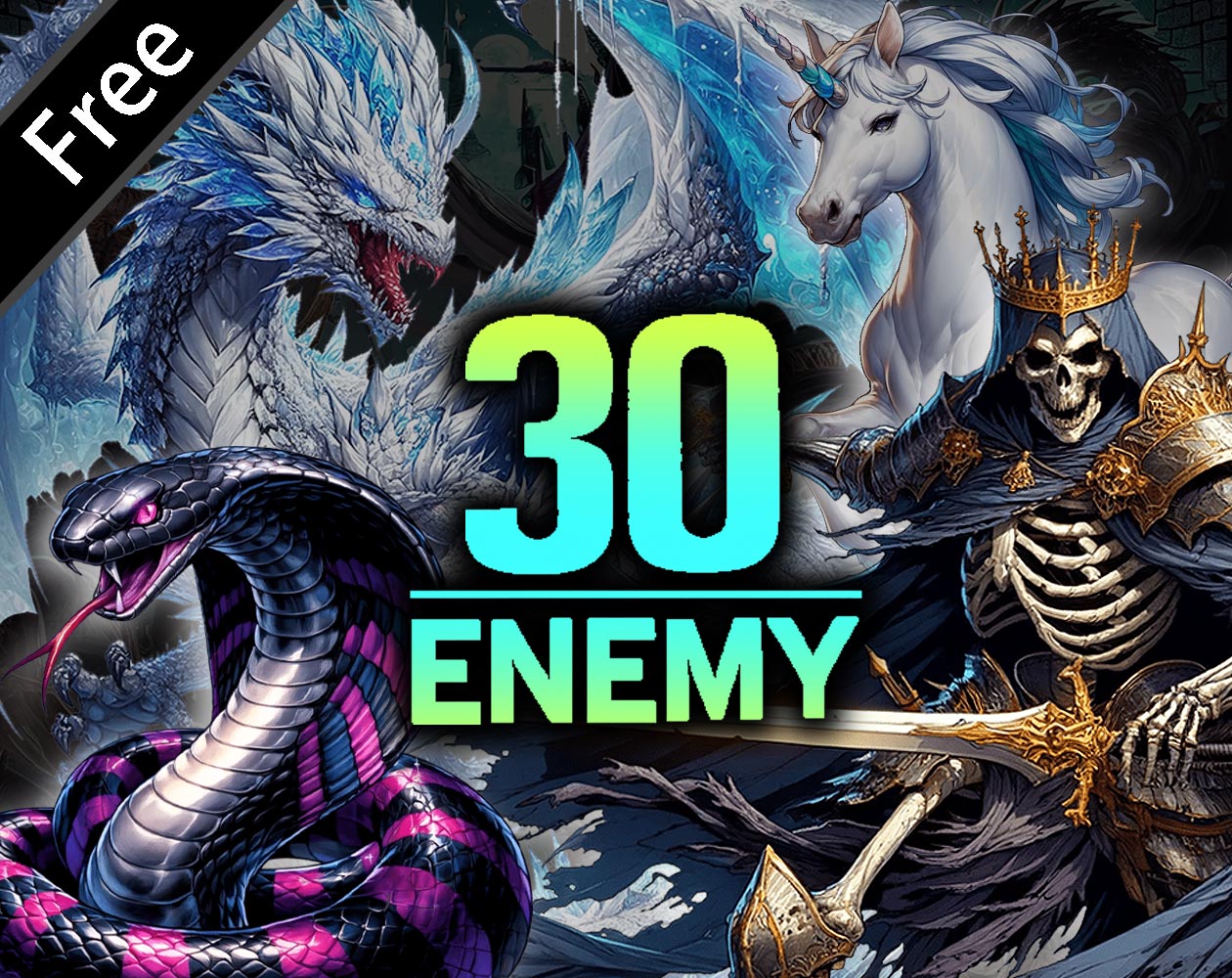 Free 30 Enemy characters pack by cogabushi