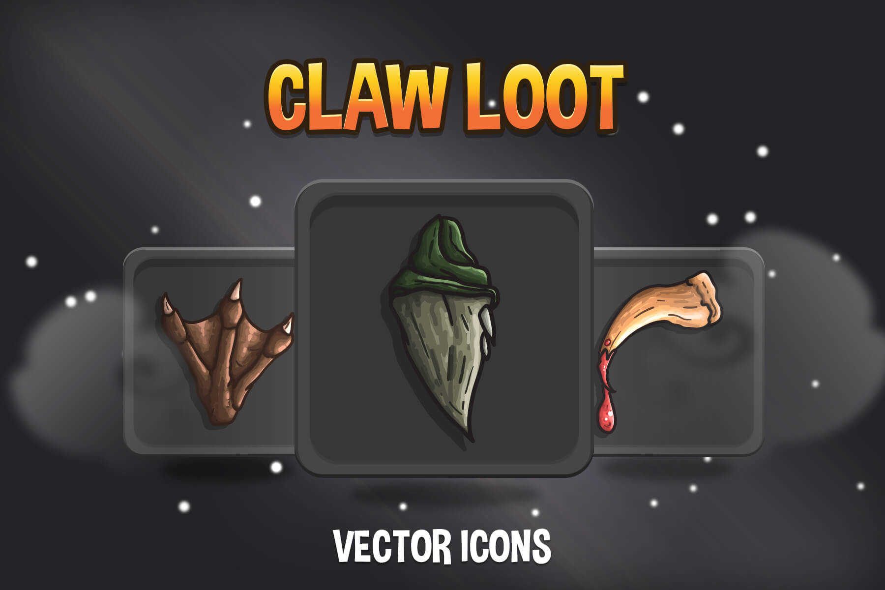 Claw Loot Vector Game Icons by Free Game Assets (GUI, Sprite, Tilesets)