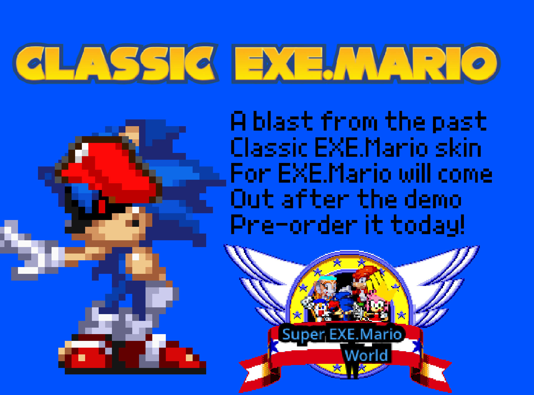 Classic EXE.Mario skin out now - itch.io