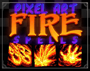 Pixel Art Skill Icons - Pyromancer by Frostwindz