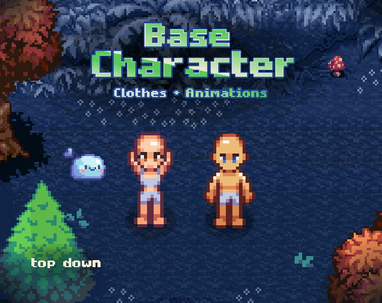 Pixel art Character NPC Top Down Base by Pixeline