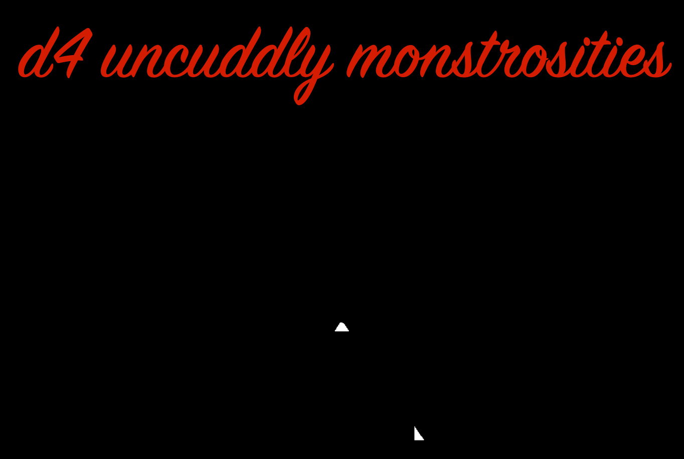 d4 uncuddly monstrosities by aesping
