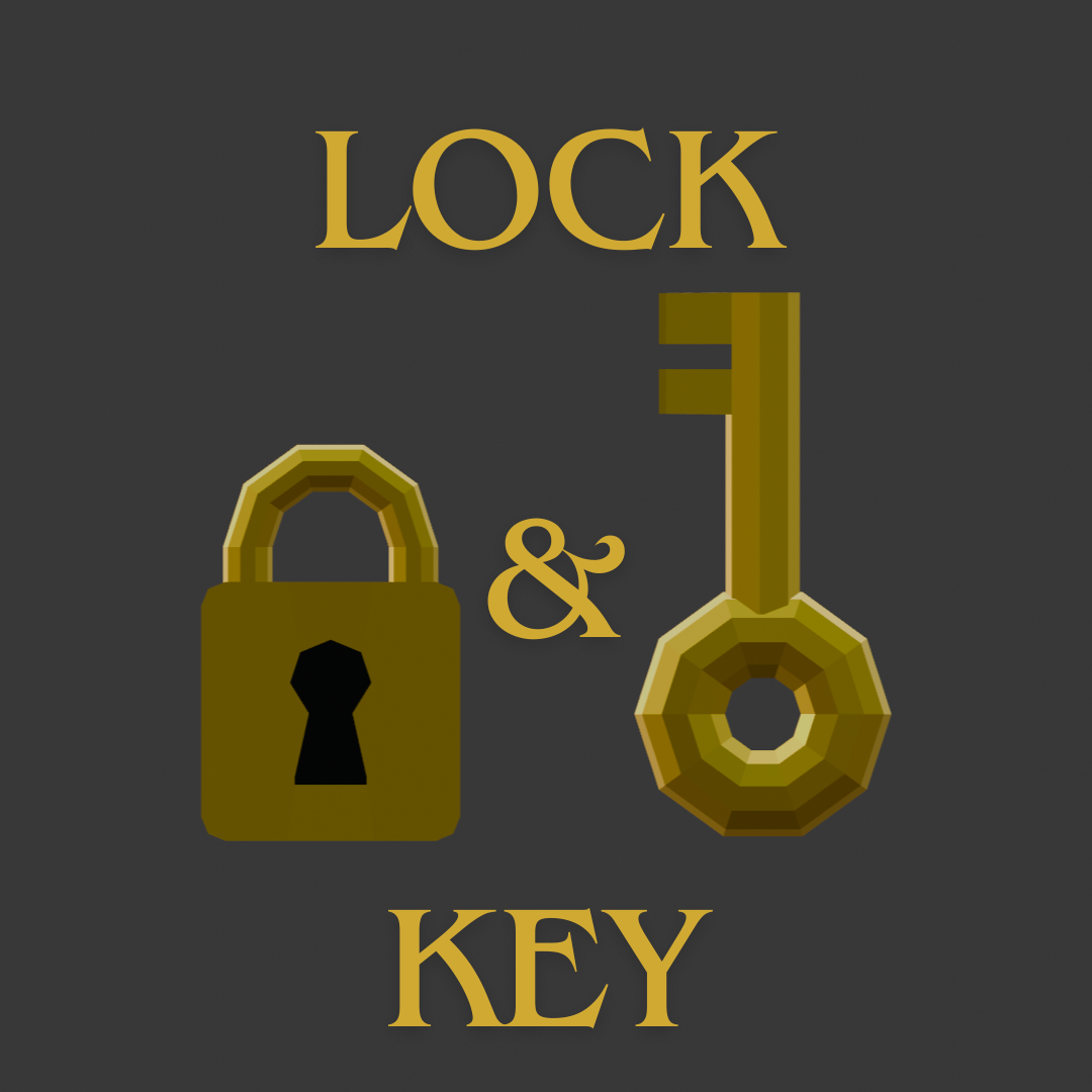 Lowpoly Lock and Key 3D Assets and Animation by Rainbow Racoon