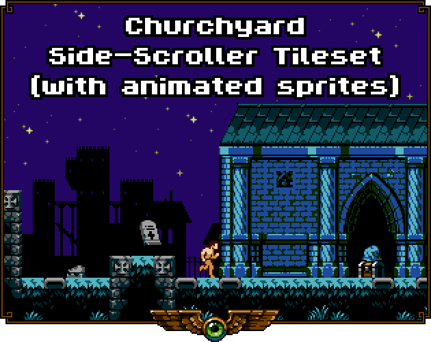v1.1 - new simplified assets added! - Pixel Side-Scroller Churchyard ...