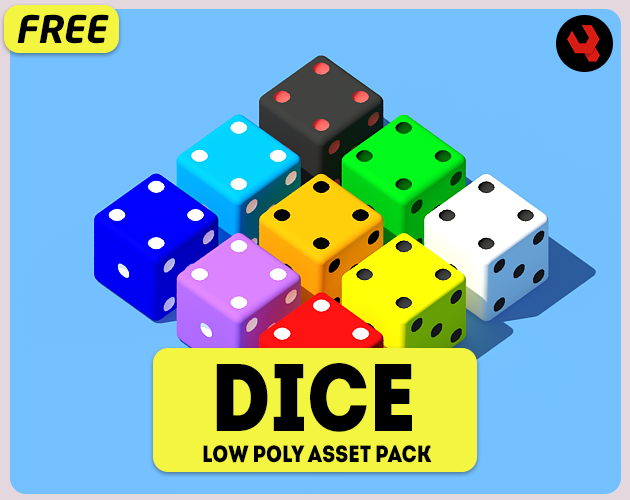 Low Poly Dice Pack by DevilsWork.shop