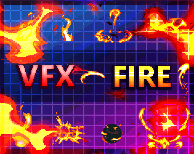 VFX - FIRE - Pixel Art Effects by kiddolink
