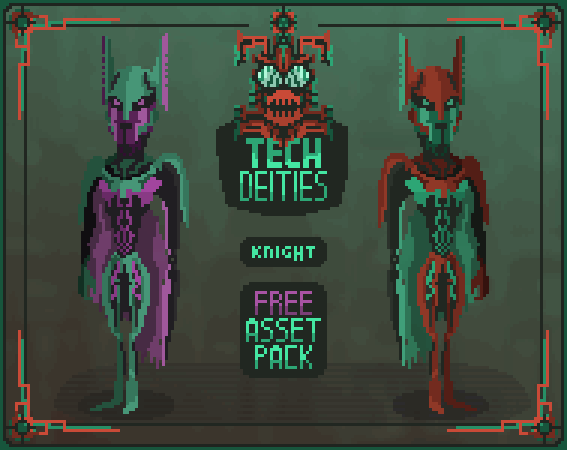 Free Cyber Knight Character Animation by Yurga