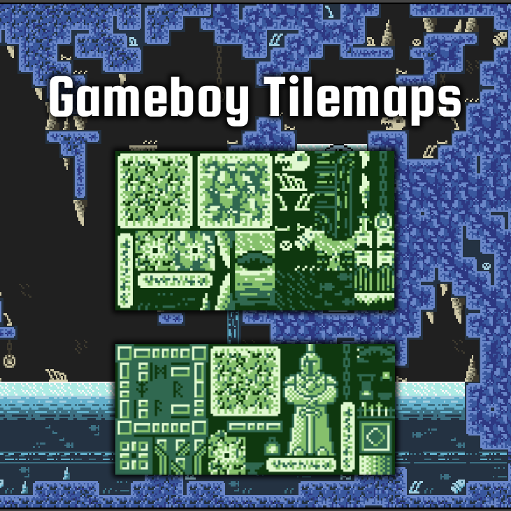 8x8 Pixel art Gameboy Tilesets by be a fish studios