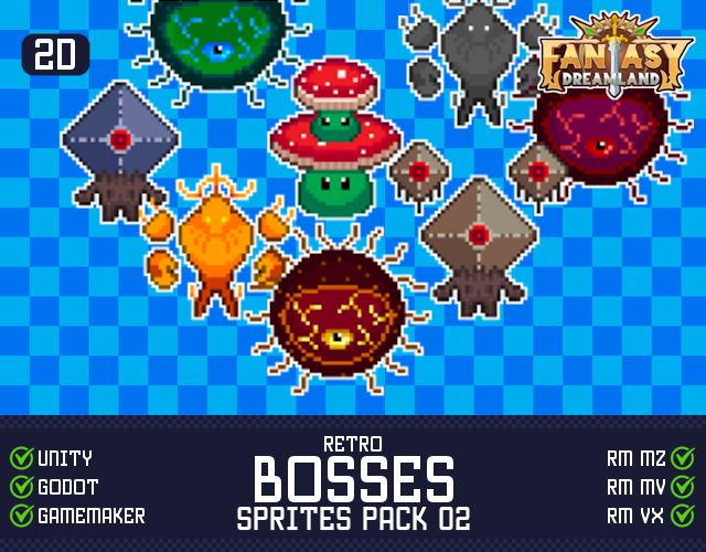 Boss Sprites Asset Pack 02 [Fantasy Dreamland] by ELV Games