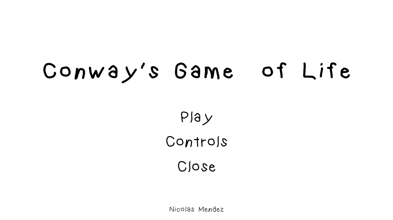 Conways Game Of Life By Nicolás Méndez 