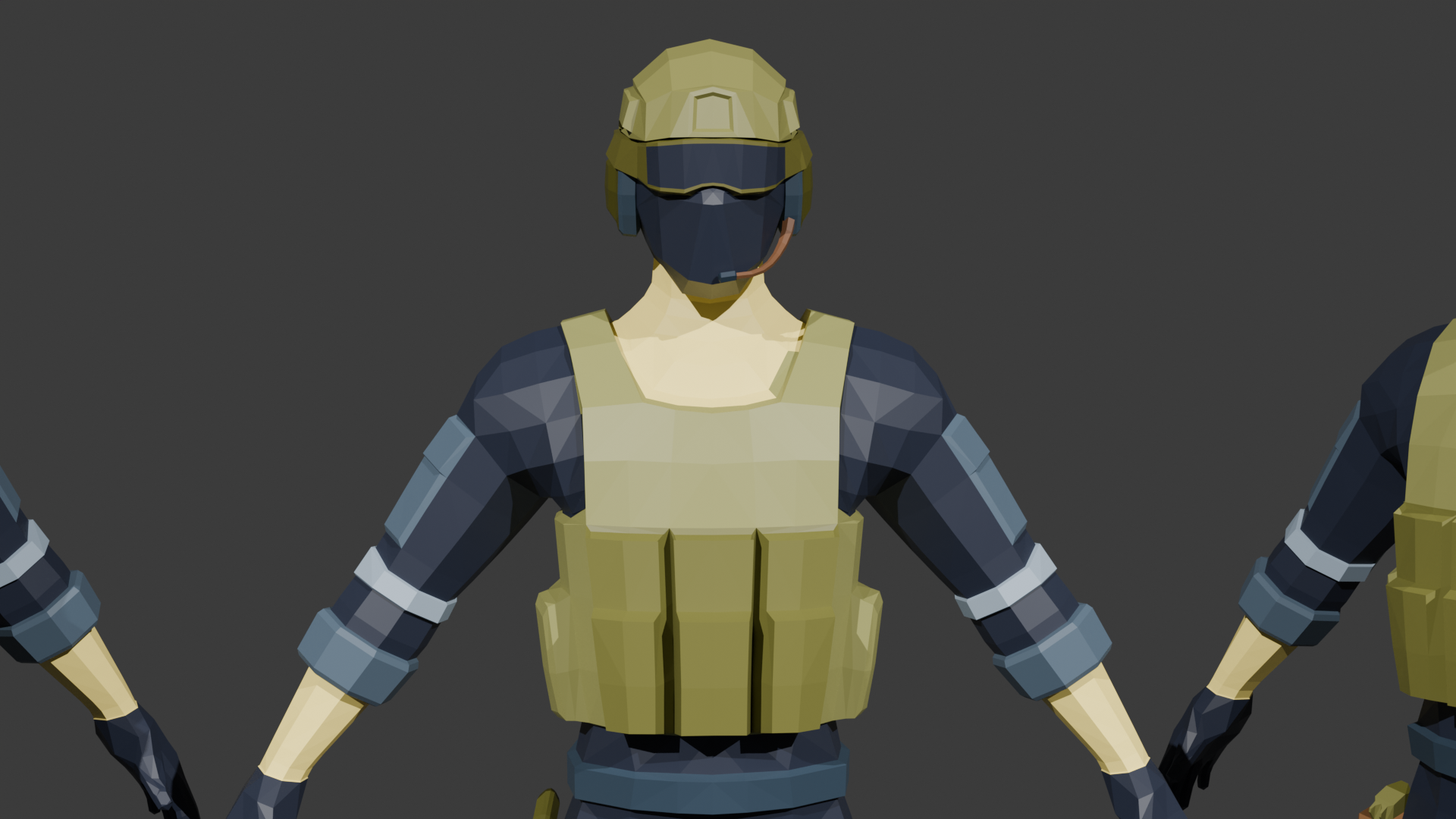 Low poly Character"Soldier01" by DBlob_UA
