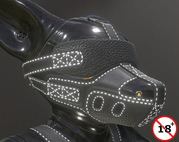 Kobodal Leather Muzzle & Blindfold by Dein-Ra