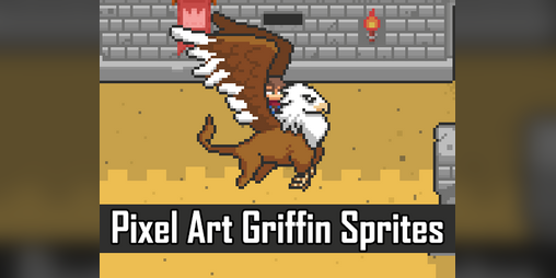 2D Pixel Art Griffin Sprite by Elthen's Pixel Art Shop