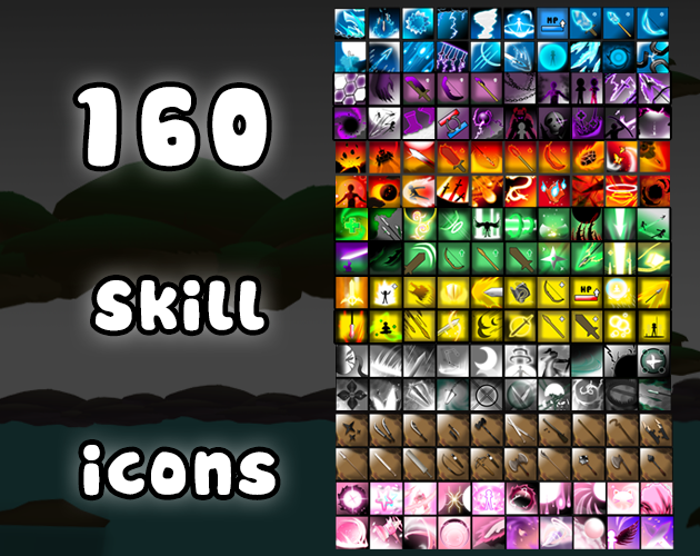 160 Skill Icon Pack by lotus_garden