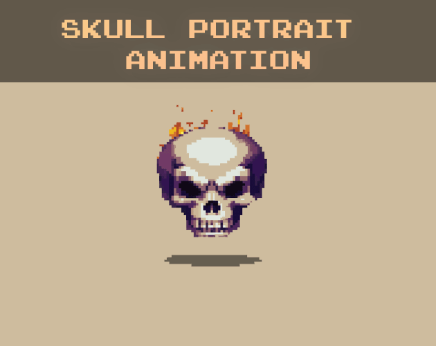 Skull portrait animation by Mazen