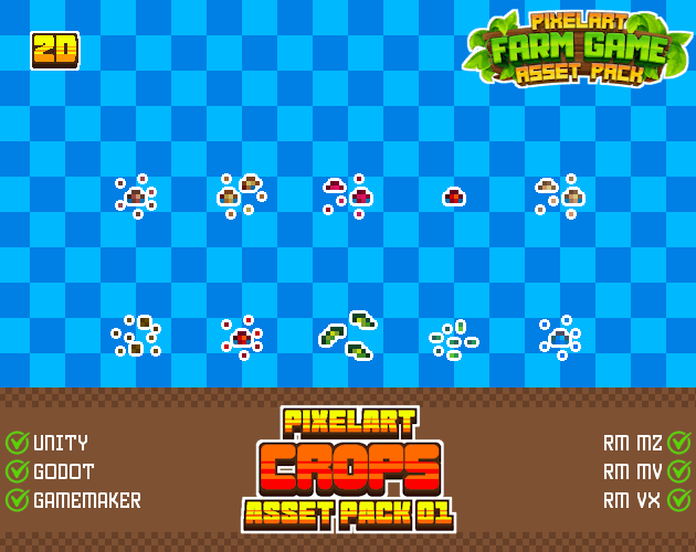Crops with Stages 01 [Farming Game] by ELV Games