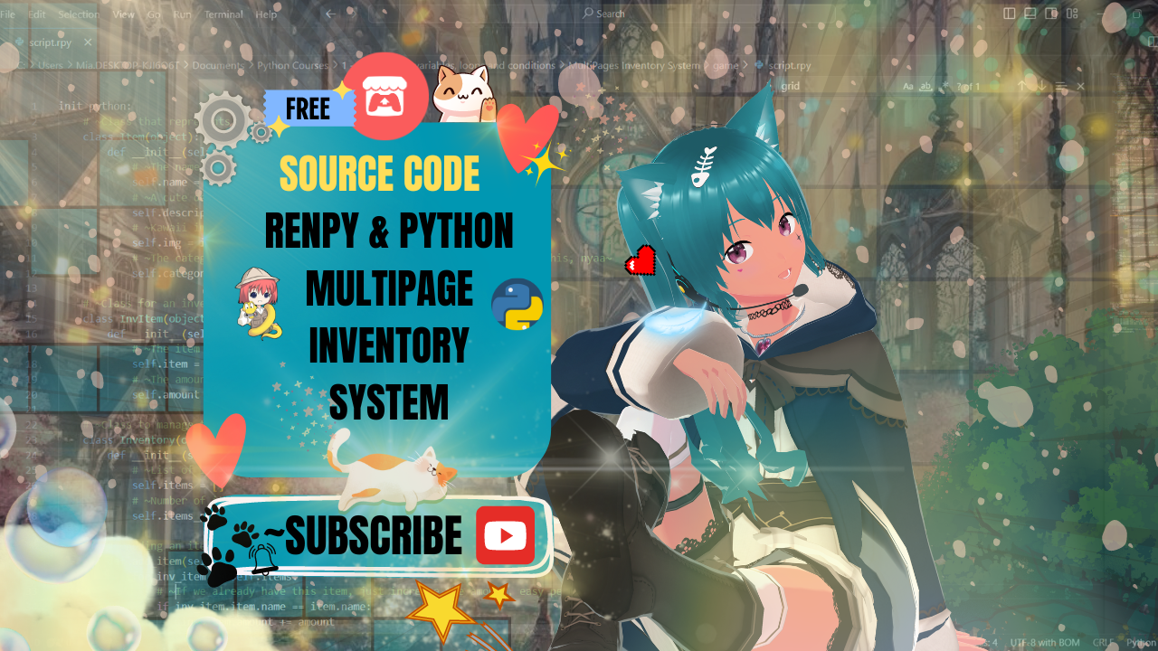 Free Renpy And Python Source Code Create Your Own Multipage Inventory System By Discover With Mia