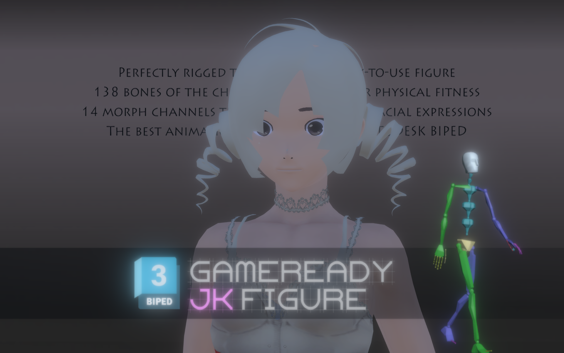 3DsMax Biped model PS3 gmae Cathrine cosplay by ZoocrosLab