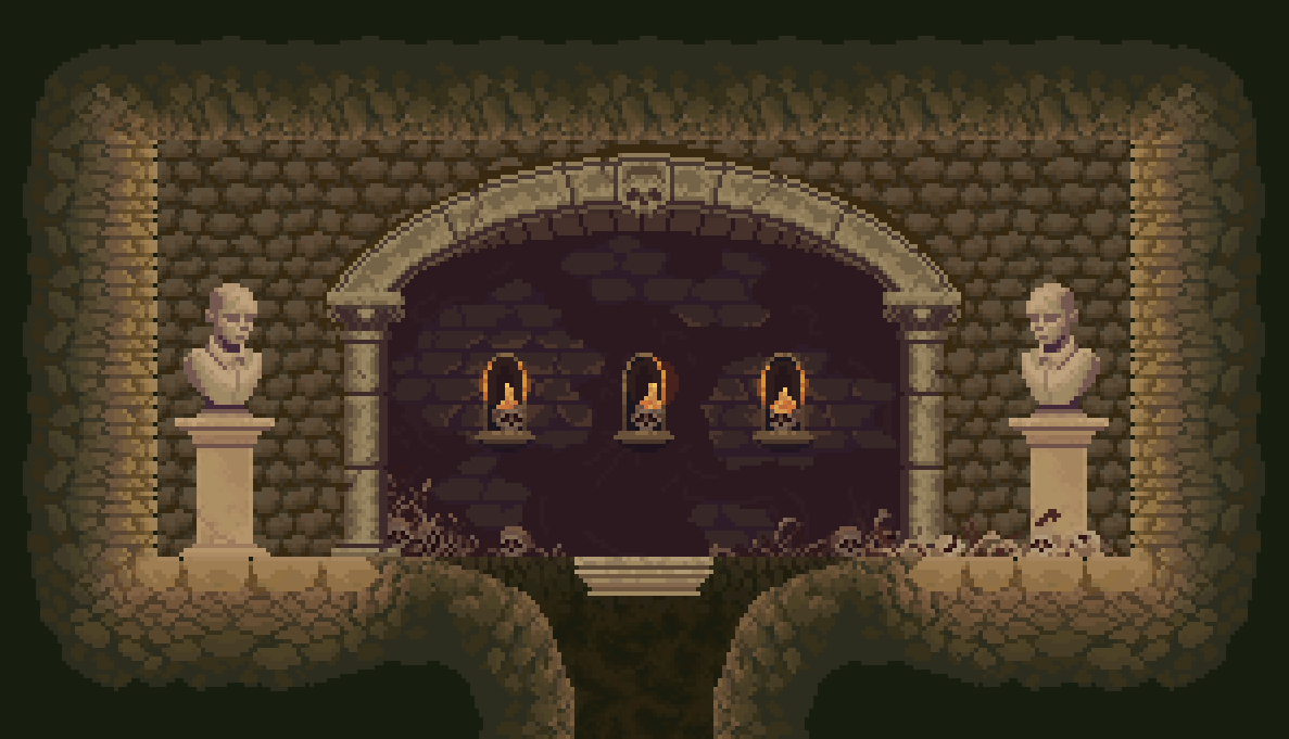 Catacombs 2D Sidescroller Tileset (w/ Demo) by pedroleaoart@gmail.com