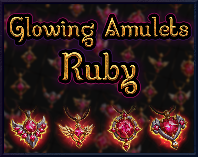 Glowing Amulets - Ruby by Stormsmith