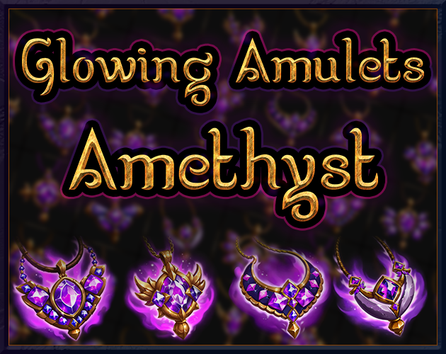 Glowing Amulets - Amethyst by Stormsmith
