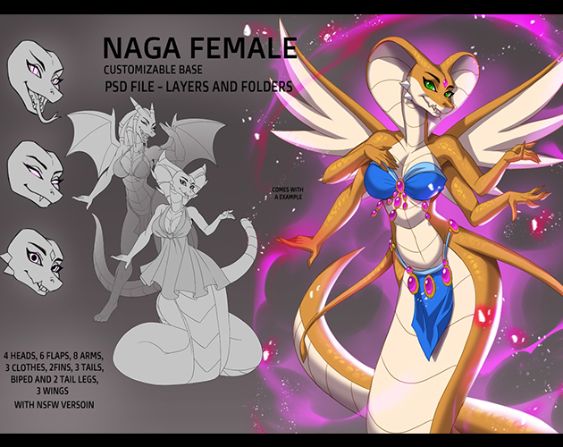 Naga base customizable by playfurry