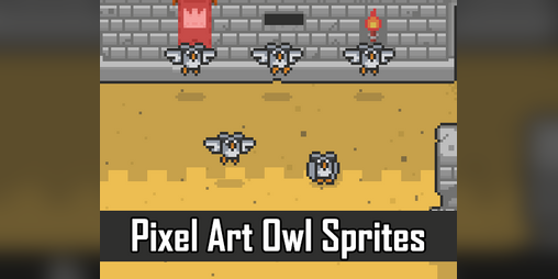 2D Pixel Art Owl Sprites by Elthen's Pixel Art Shop