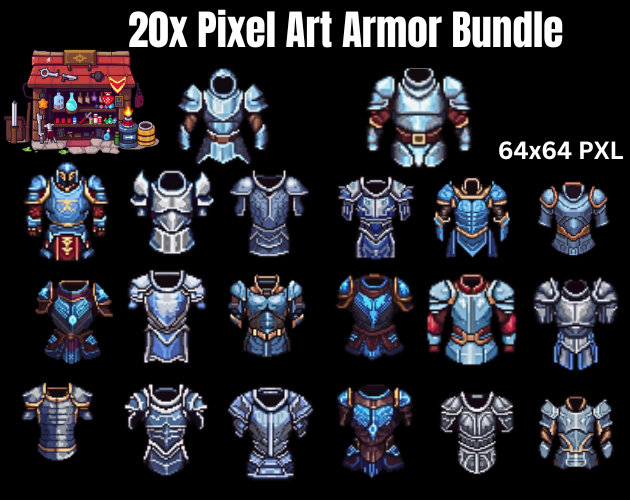20x Pixel Art Armor by PIXEL_1992