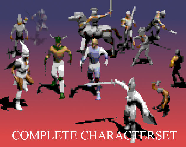GG complete isometric character set by Game Gland