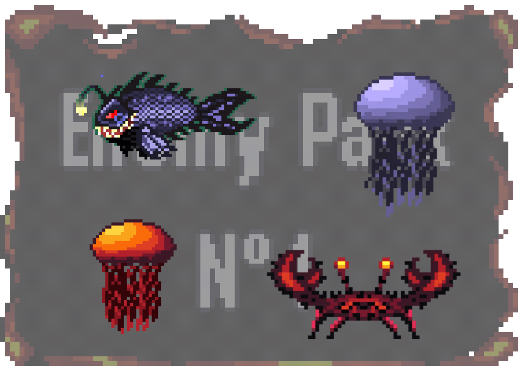Free Enemy Pack N° 1 (Aquatic) by lukyaforge