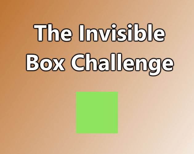 The Invisible Box Challenge by to1ex