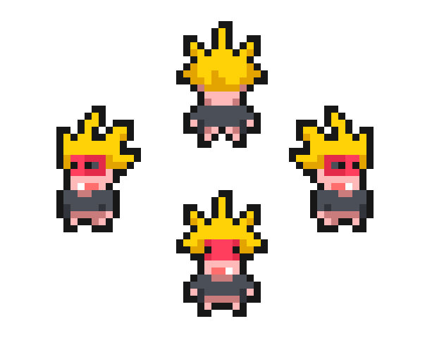 Top-down 4-direction Character Asset Pack by pixpp