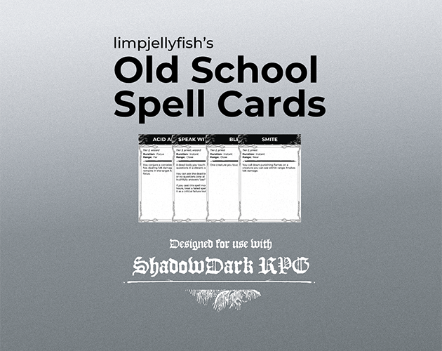 limpjellyfish's Old School Spell Cards by limpjellyfish