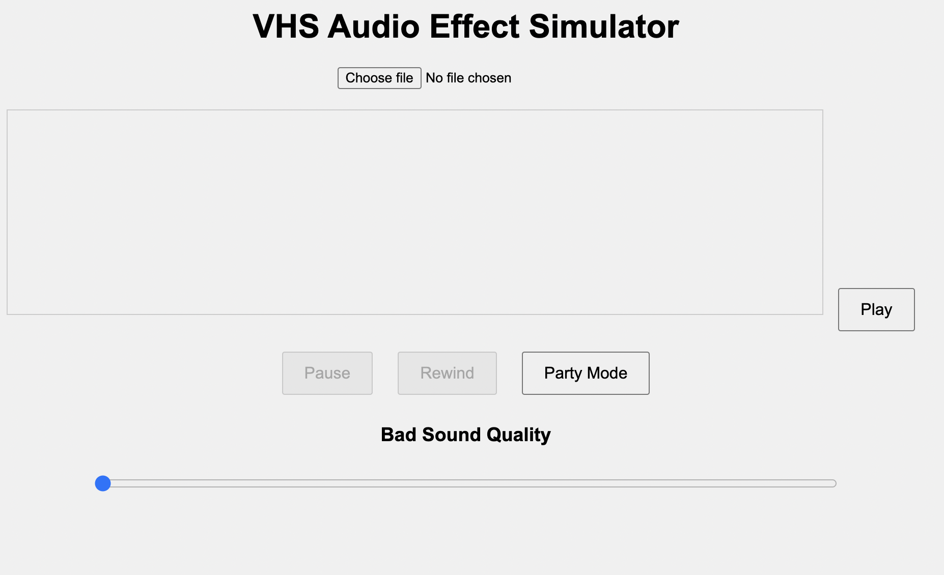 Vhs Audio Effect simulator. by Stephen's Junk