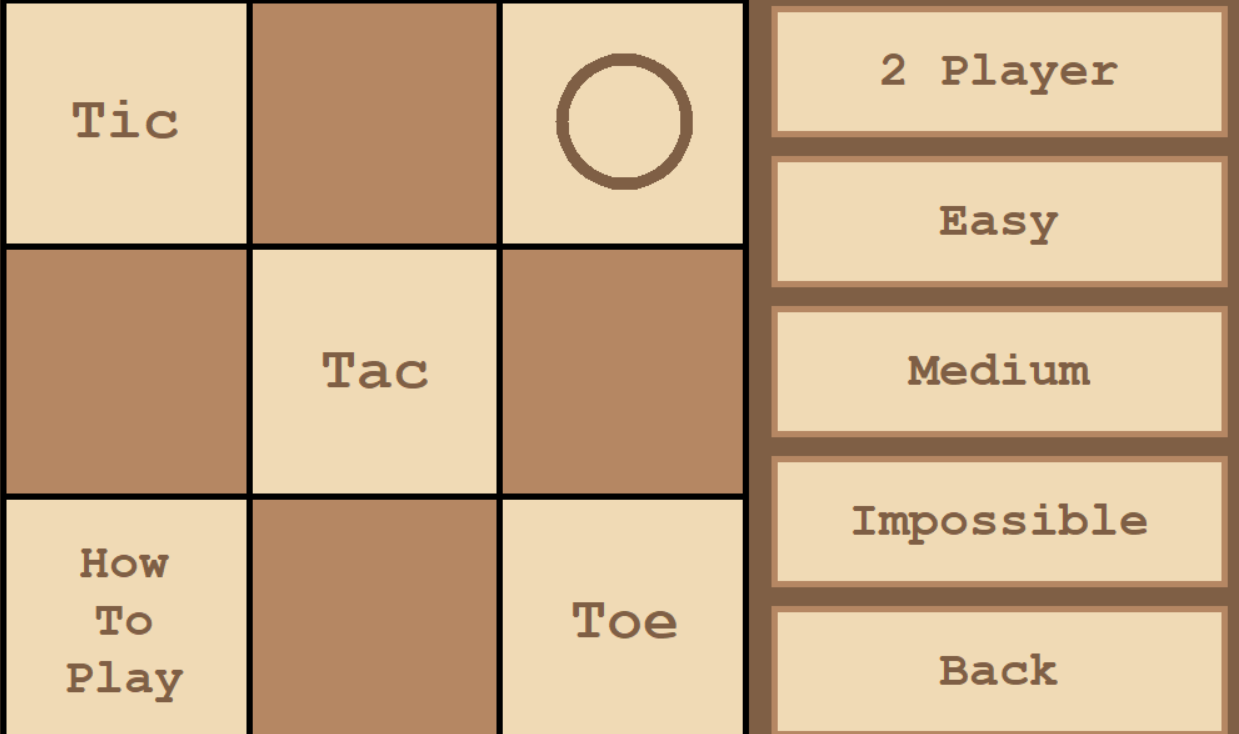Unbeatable Tic Tac Toe by tovingyt