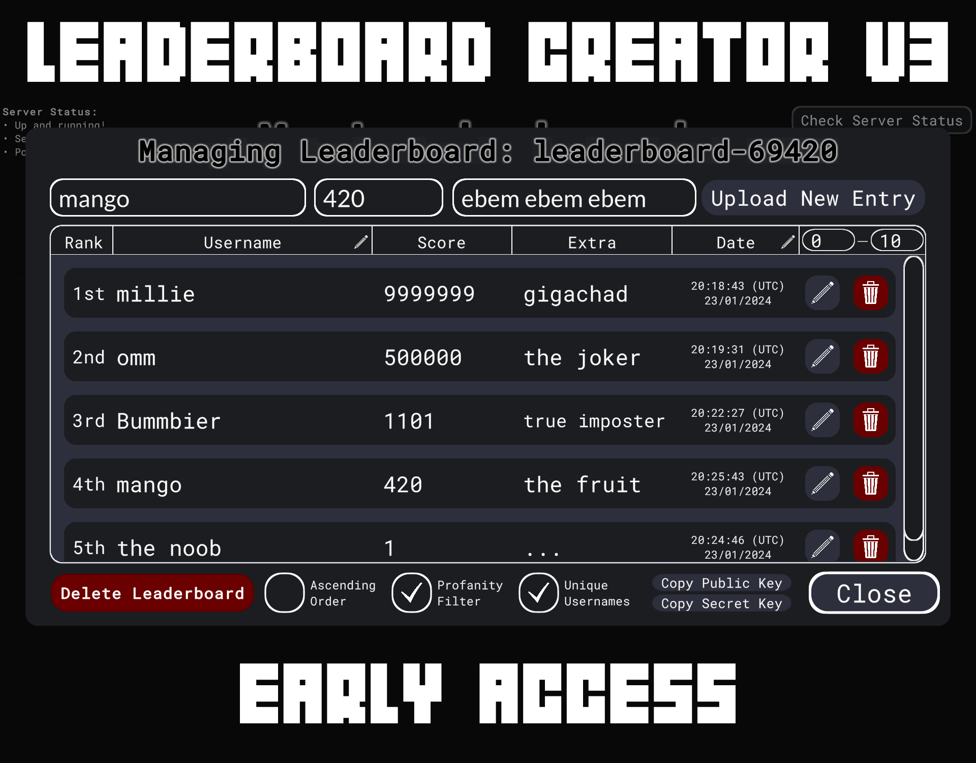 Leaderboard Creator V3 (Early Access) by Danial Jumagaliyev Leaderboard Creator V3 (Early Access) by Danial Jumagaliyev