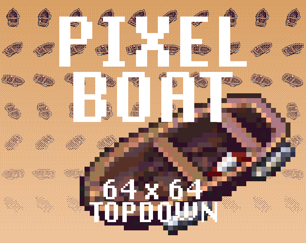 Pixel Boats - Top Down Game Assets - 32x32 - 64x64 Pixel Art - Free by ...