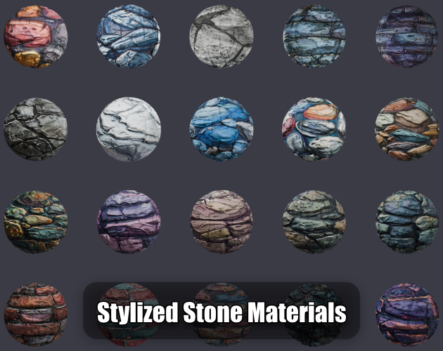 Stylized Stone Material Pack by Stealthix