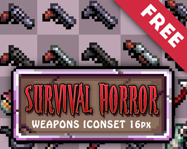 Survival Horror Weapons Iconset FREE by Zani.Pixels ಠ_ಠ