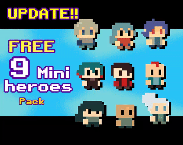 FREE - 9 Mini Heroes Pack by ApyrYon