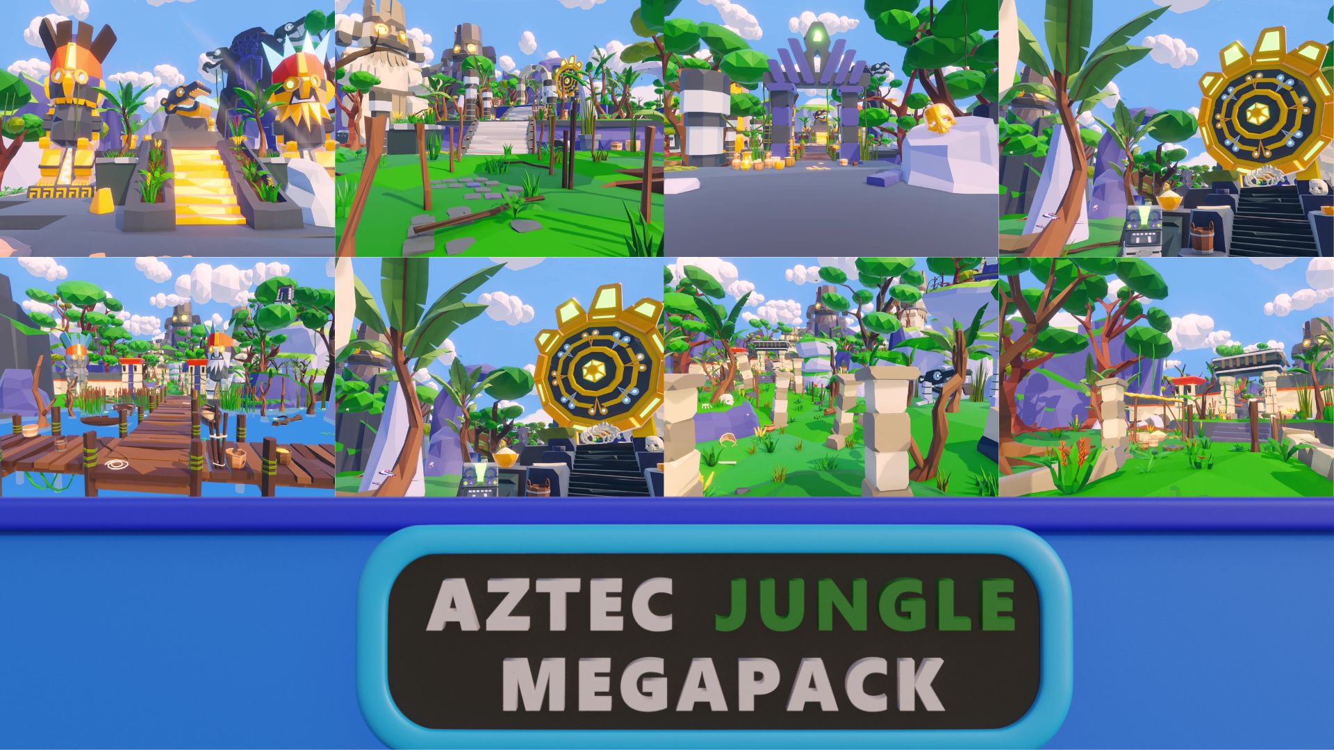 Aztec Jungle - Low Poly Refreshed - Unity URP by RG Poly
