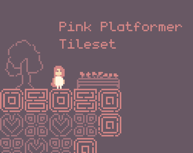 Pink Platformer Tile set by Gr4ntes