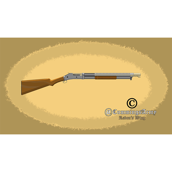 Winchester M1897 Pixelated Animation & Wallpaper by PrayingMantis