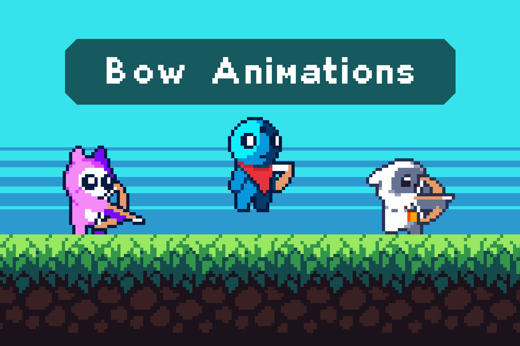 Free Tiny Pixel Hero Sprites with Bow Attacks by Free Game Assets (GUI ...