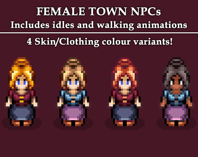 Female Town NPCs by Manx Pixels 🇮🇲