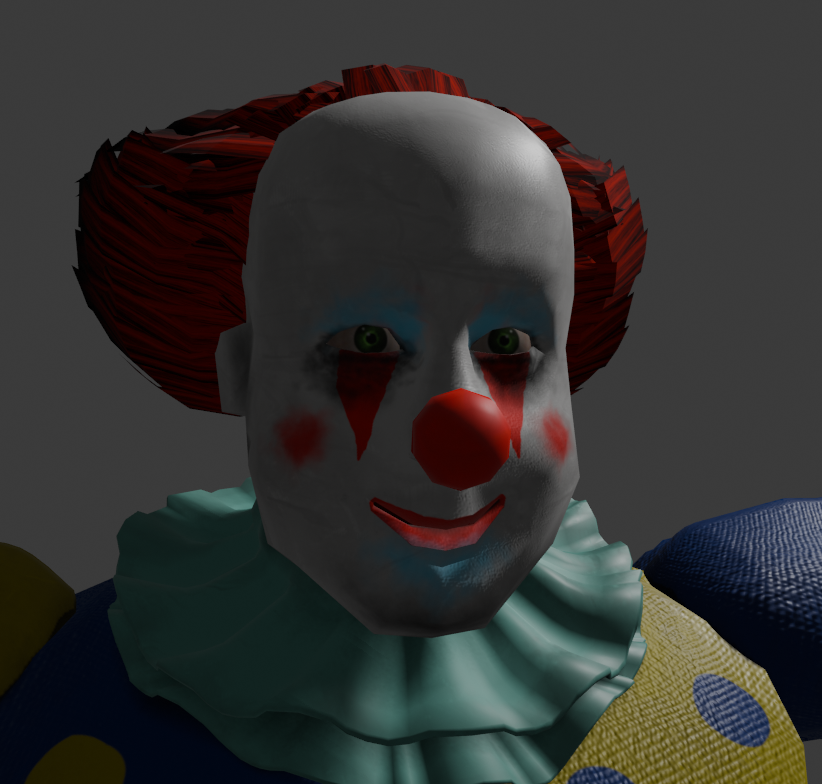 Low poly clown model by aadhithyan