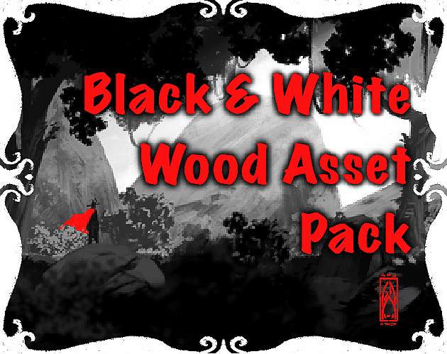 Black & White Wood Asset Pack by GusArt