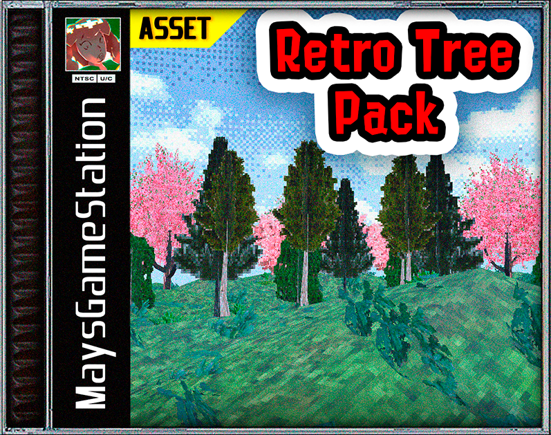 Retro PSX Style Tree Pack by mayvector