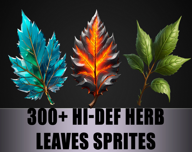 300+ Hi-Def Herb Leaves Sprites by FortressSide
